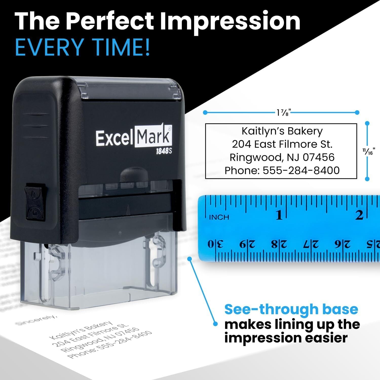 ExcelMark A-1848 Self-Inking Stamp – DiscountRubberStamps.com