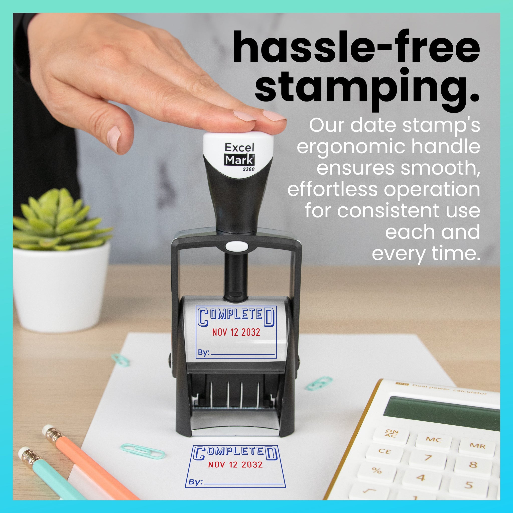 Heavy-Duty Completed Date Stamp – DiscountRubberStamps.com