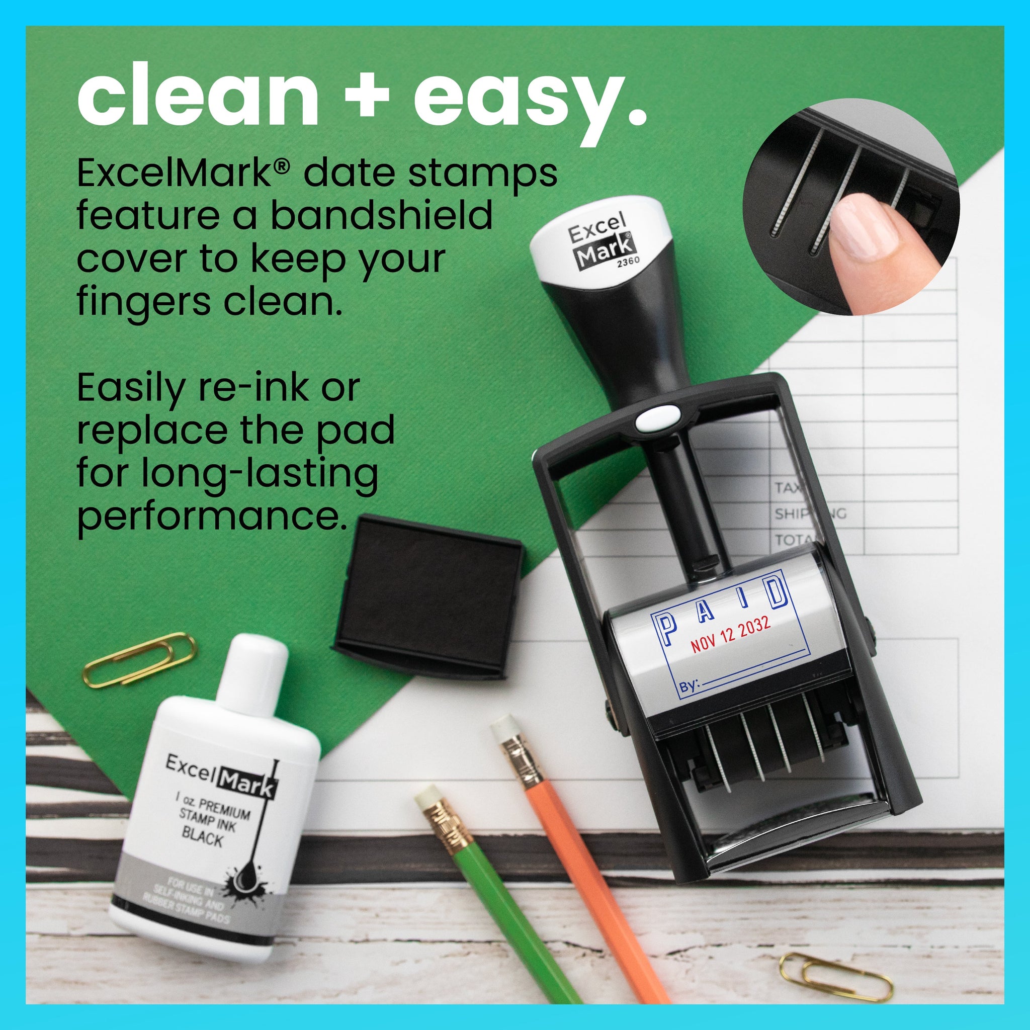 Heavy-Duty Paid Date Stamp – DiscountRubberStamps.com