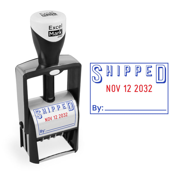 Heavy-Duty Shipped Date Stamp – DiscountRubberStamps.com