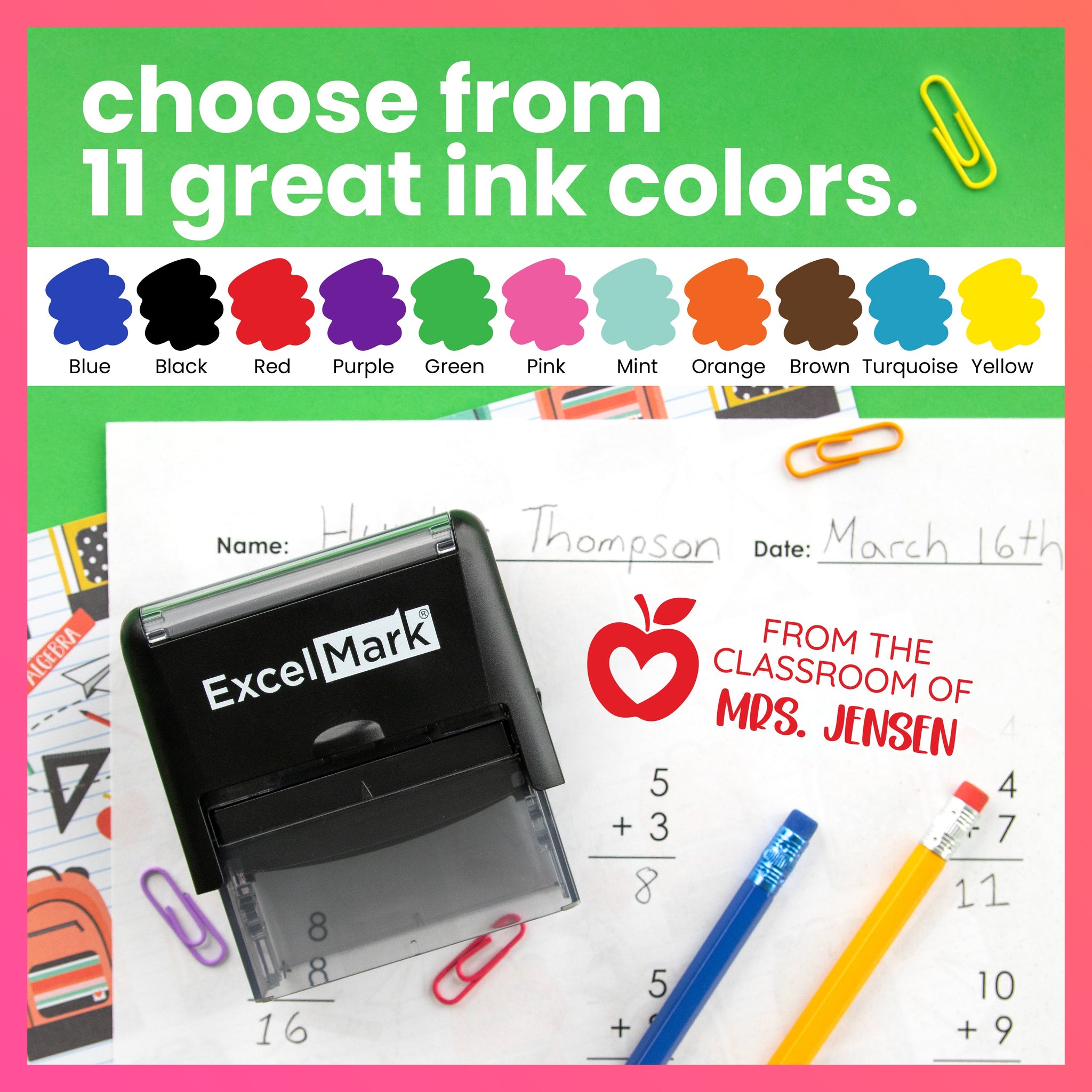 Custom From the Classroom Of Stamp – DiscountRubberStamps.com