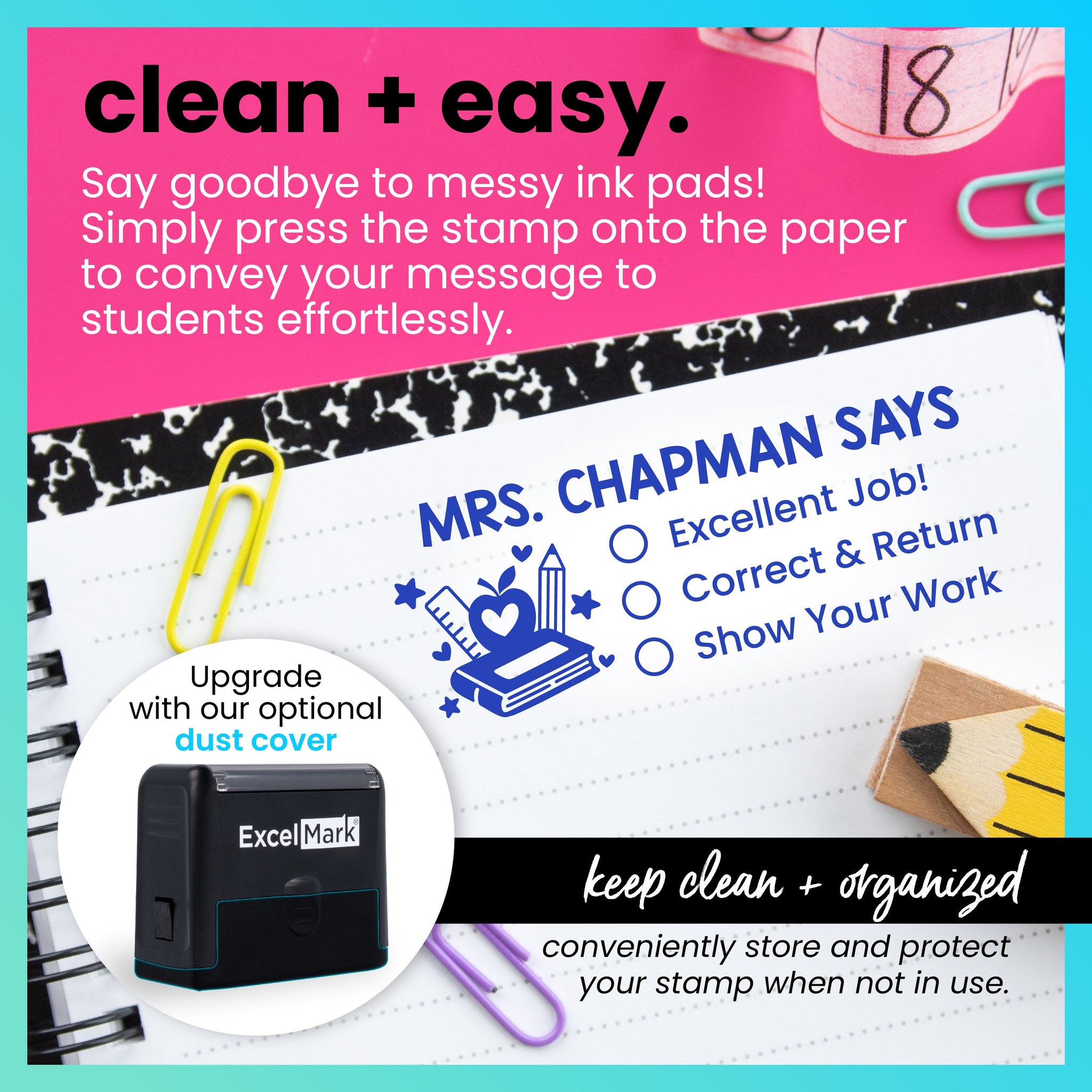 Custom Teacher Checklist Stamp – DiscountRubberStamps.com