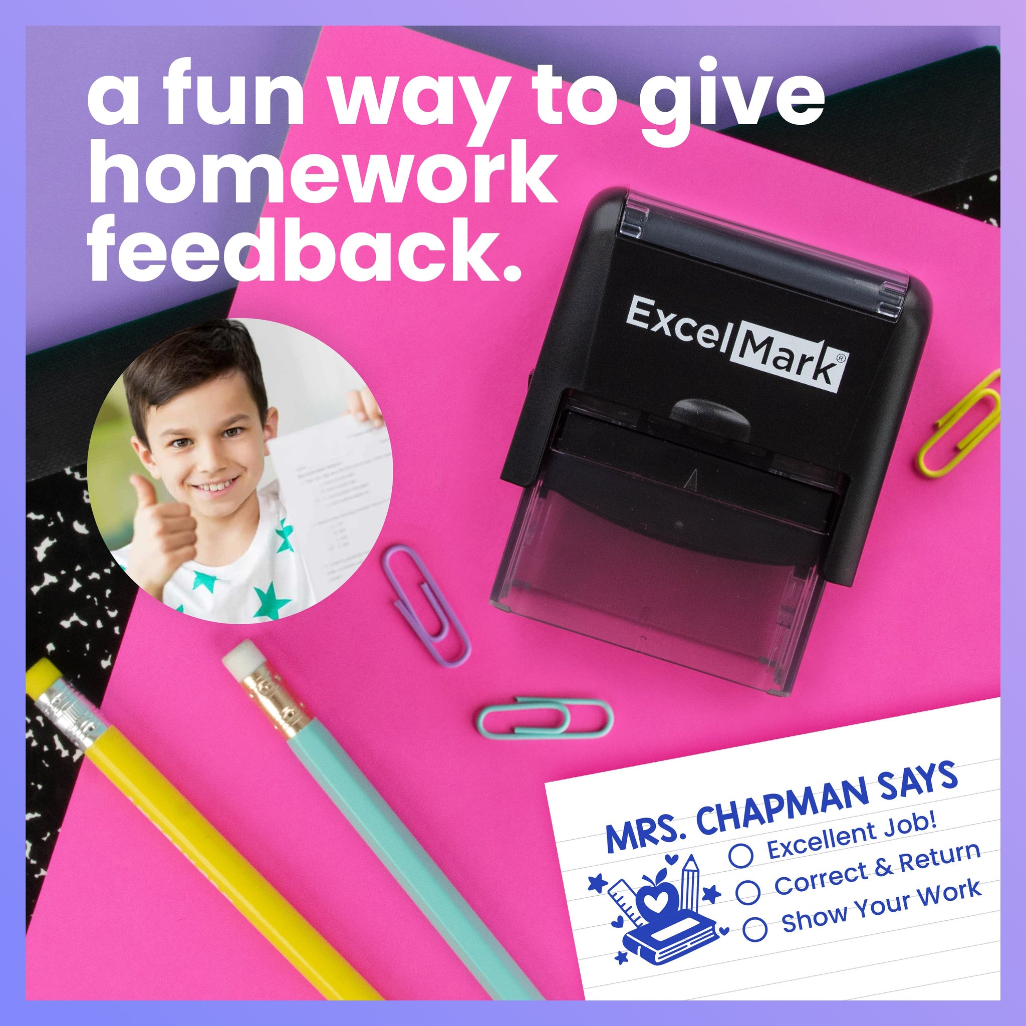 Custom Teacher Checklist Stamp – DiscountRubberStamps.com