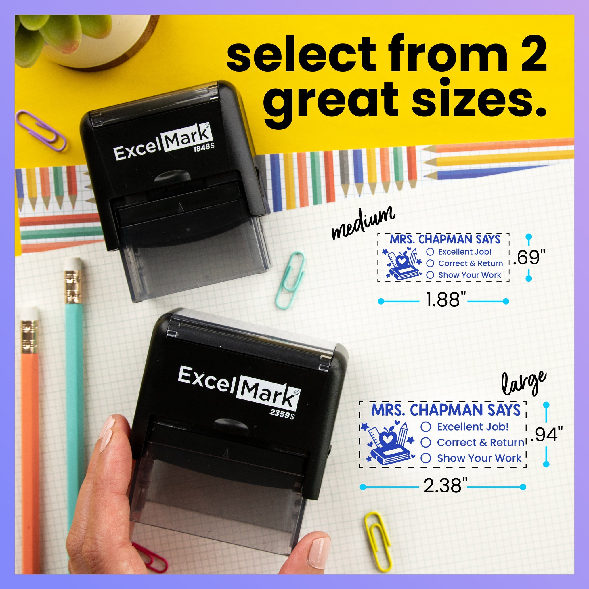 Custom Teacher Checklist Stamp – DiscountRubberStamps.com