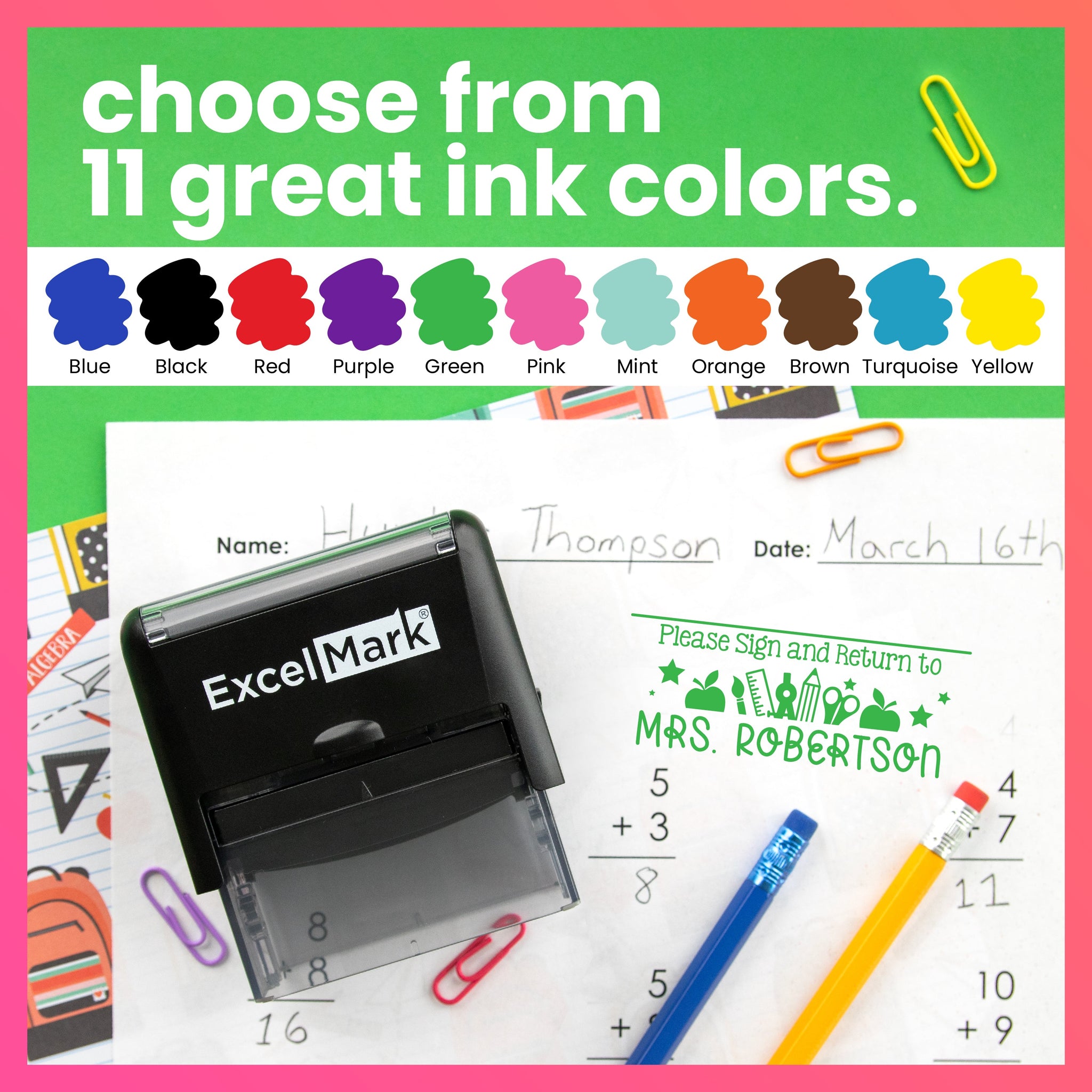 Custom Please Sign & Return Stamp – DiscountRubberStamps.com