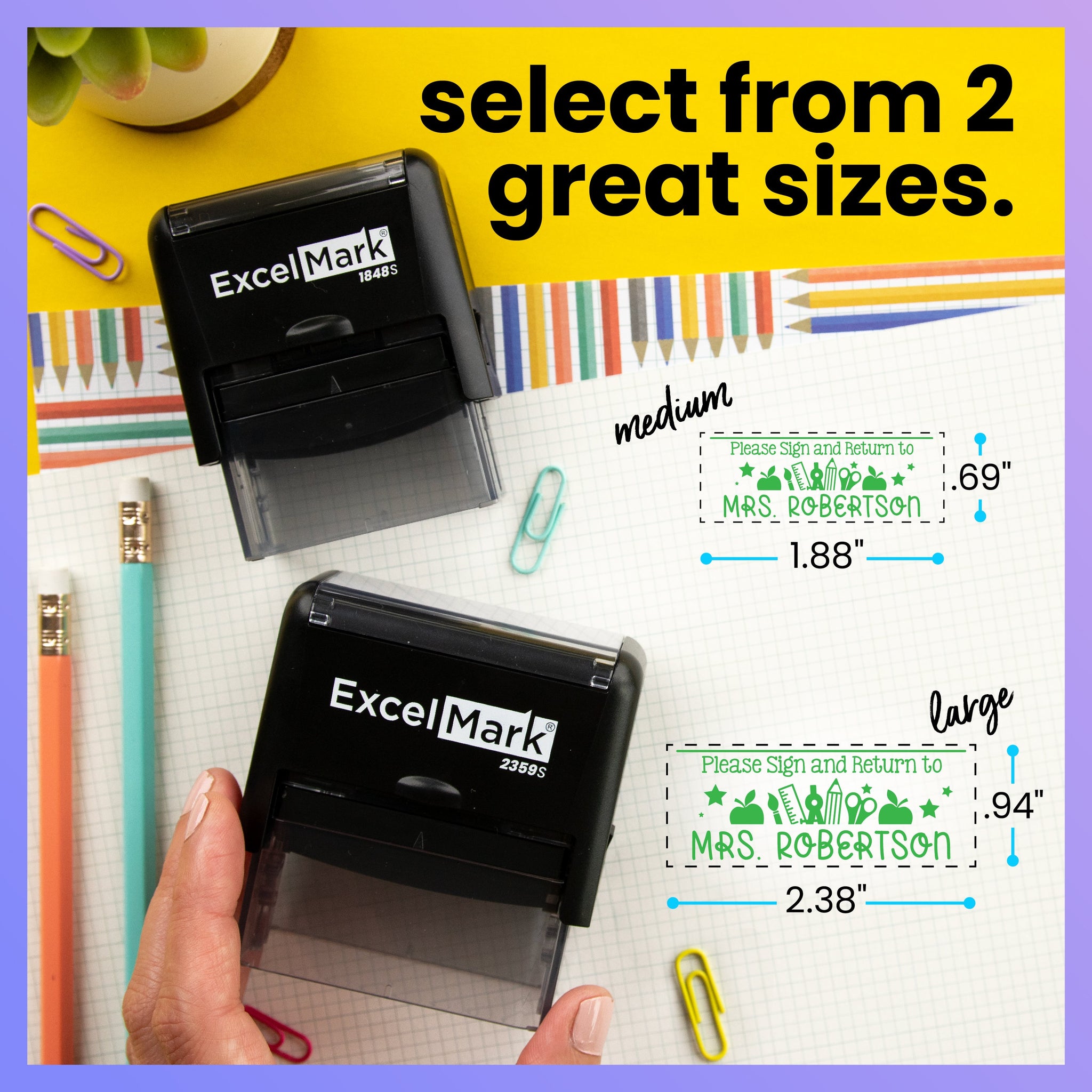 Custom Please Sign & Return Stamp – DiscountRubberStamps.com