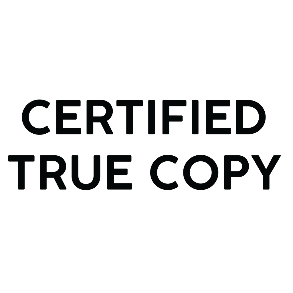CERTIFIED TRUE COPY Stamp – DiscountRubberStamps.com