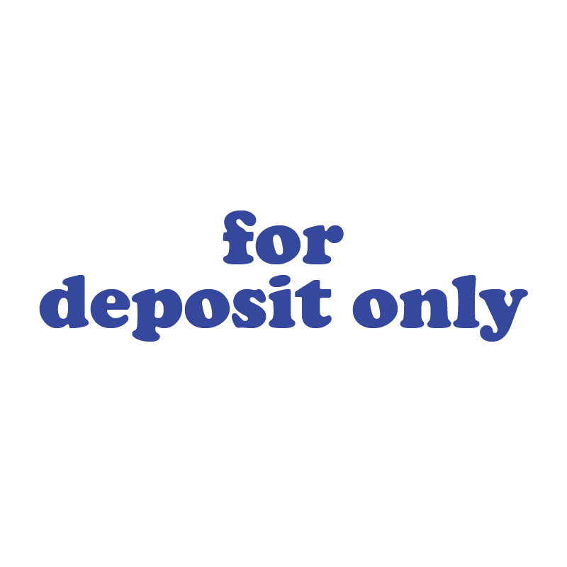 Serif For Deposit Only Stamp – DiscountRubberStamps.com