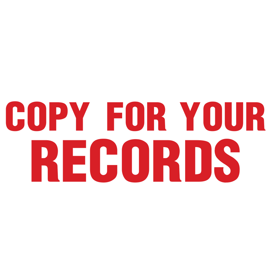 Bold COPY FOR YOUR RECORDS Stamp – DiscountRubberStamps.com